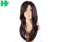 China Deep Red Synthetic Cosplay Wig 45cm Heat Resistant Fiber for Masquerade Party for sale