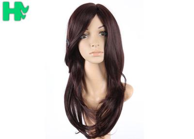 China Deep Red Synthetic Cosplay Wig 45cm Heat Resistant Fiber for Masquerade Party for sale