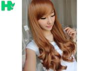 China Heat Resistant Fiber Long Wave Texture Hairnet Wig Synthetic 20-30 Inch for sale