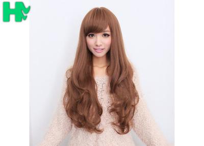China Wholesale Brown Synthetic Long Wigs 22-24 Inch Heat Resistant Party Hair Wigs for Women for sale