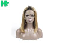 China Remy Human Hair Bob Wig Short Bob Straight 12 Inch Length 200g 180 Density for sale