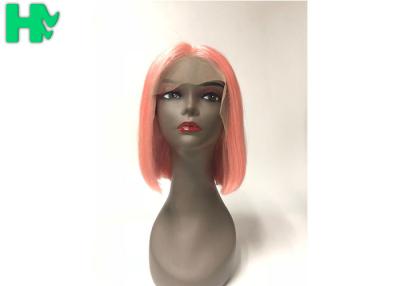 China HF Peruvian Virgin Human Hair Lace Frontal Silky Straight Bob Wig 100% Natural Remy for sale