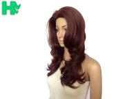 China Synthetic Heat Resistant Long Natural Wave Wig for Black Women 20 Inch Custom Color for sale