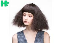 China Heat Resistant Synthetic Curly Bob Wig with Bangs for Black Women 8 Inch for sale