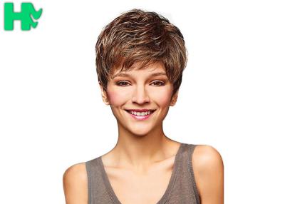 China Heat Resistant Synthetic Choppy Bangs Short Wig SHL72 Breathable Adjustable Cap for sale