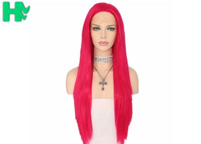 China 28 Inch Long Straight Heat Resistant Synthetic Cosplay Wig Adjustable Cap Size for sale