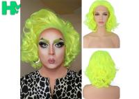 China Graceful Green Curly Colonial Costume Wig 12 Inch HT Fiber Material Custom Color for sale