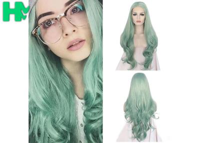 China Synthetic Cosplay Wig Long Curly Wave Multi Color 130% Density Customizable Cap Size for sale