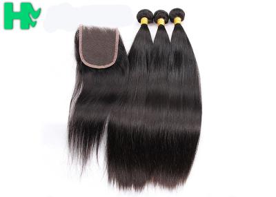 China Grade 10A 100% Human Brazilian Hair Extensions Natural Color 4x4 Closure 8-30 Inch for sale