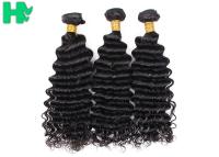 China Natural Black Real Deep Wave Human Hair Grade 9A Full Cuticle Aligned for sale