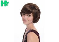 China High Temperature Fiber Short Synthetic Wigs 8 Inch Length 100% Density for Women for sale
