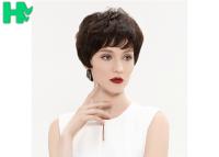 China Full 1 Piece Black Synthetic Wig Half Hand Tied Half Machine Made Heat Resistant 150-220C for sale