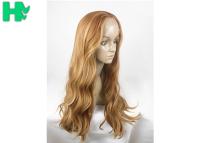 China Golden Color Long Synthetic Wig for Girls Adjustable Cap Size 30pcs MOQ for sale