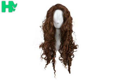 China Curly Colorful Long Synthetic Wig 26 Inch High Temperature Flame Retardant Material for sale