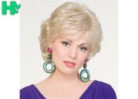 China Grace Women Gold Color Synthetic Short Wig 8 Inch Heat Resistant Hair for African American for sale
