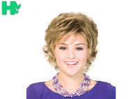 China OEM High Temperature Fiber Synthetic Curly Hair Wig 100% Heat Resistant for sale