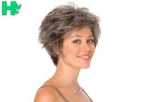 China HuanFei Short Hair Wig 25cm High Temperature Fiber Adjustable Cap Size 57cm for sale