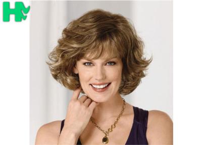 China Short Blonde Curly Synthetic Wig for Black Women 180% Density High Temp Fiber for sale