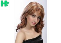 China Synthetic Ombre Wavy Wig Long Curly Hair Gradient Color 220g High Temperature Silk for sale