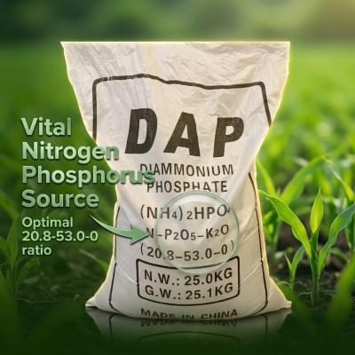 China NH4 2HPO4 DAP Diammonium Phosphate PH7.8-PH8.2 DAP For Plants for sale