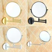 China Illuminated Folding Bathroom Mirror with 3 Times Magnification and Retractable Design for sale