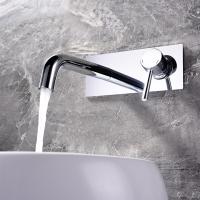 China Stylish Wall-Mounted Copper Faucet for Hot and Cold Water Control in Modern Bathrooms for sale