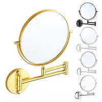 China Illuminated Folding Bathroom Mirror with 3 Times Magnification and Retractable Design for sale