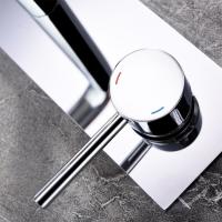 China Stylish Wall-Mounted Copper Faucet for Hot and Cold Water Control in Modern Bathrooms for sale