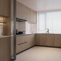 China Custom Design Home Kitchen Furniture with Fireproof Boards and Solid Wood Material for sale