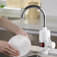 China Contemporary Style Electric Kitchen Water Tap with Hot and Cold Mixing Brushed Finish for sale