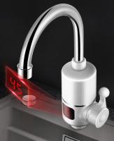 China Contemporary Style Electric Kitchen Water Tap with Hot and Cold Mixing Brushed Finish for sale