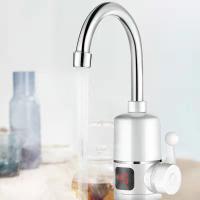 China Contemporary Style Electric Kitchen Water Tap with Hot and Cold Mixing Brushed Finish for sale