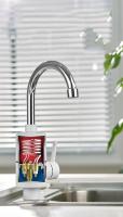 China Contemporary Style Electric Kitchen Water Tap with Hot and Cold Mixing Brushed Finish for sale