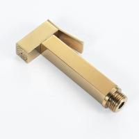 China Gold Bathroom Cleaning Tool Toilet Bidet Diaper Spray Shower Head Nozzle Toilet Clean for sale