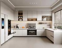 China Custom Finish Kitchen Cabinet Modern Design Furniture with Fireproof Boards Material for sale