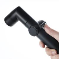 China ABS Plastic Matte Black Bidet Toilet Sprayer Set with 2 Functions and Adjustable for sale
