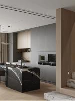 China 2024 Products Fireproof Boards Custom Finish Kitchen Cabinet Design with Modern Style for sale