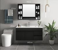 China Modern MDF Sink Faucet Cabinet with Hardware Fitting and Mirror for Bathroom Vanities for sale