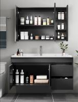 China Modern MDF Sink Faucet Cabinet with Hardware Fitting and Mirror for Bathroom Vanities for sale