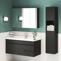 China Modern MDF Sink Faucet Cabinet with Hardware Fitting and Mirror for Bathroom Vanities for sale