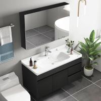 China Modern MDF Sink Faucet Cabinet with Hardware Fitting and Mirror for Bathroom Vanities for sale