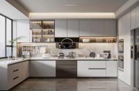 China Modular Kitchen Cabinets 2024 Fireproof Boards for Custom Modern Simple Design Furniture for sale