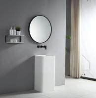 China Eco-friendly Bathroom Hand Wash Basin with Solid Surface Material and Customized Size for sale