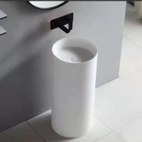 China Eco-friendly Bathroom Hand Wash Basin with Solid Surface Material and Customized Size for sale