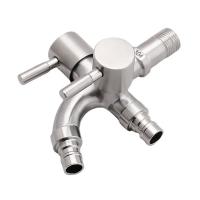 China 304 Stainless Steel Double Tap for Washing Machine in Bathroom G1/2 Multifunctional for sale