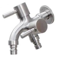 China 304 Stainless Steel Double Tap for Washing Machine in Bathroom G1/2 Multifunctional for sale