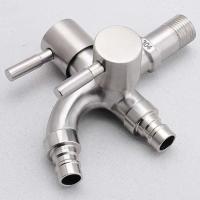 China 304 Stainless Steel Double Tap for Washing Machine in Bathroom G1/2 Multifunctional for sale