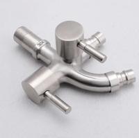 China 304 Stainless Steel Double Tap for Washing Machine in Bathroom G1/2 Multifunctional for sale