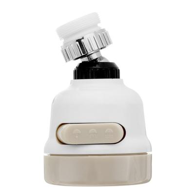 China Faucet Head Aerator 360 Degree Swivel White Kitchen Water Saving Tap Spout Filter for Bathroom Basin for sale