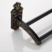 China European Antique Black Bathroom Rack Set with 1 Layer and Oxidation Surface Finishing for sale
